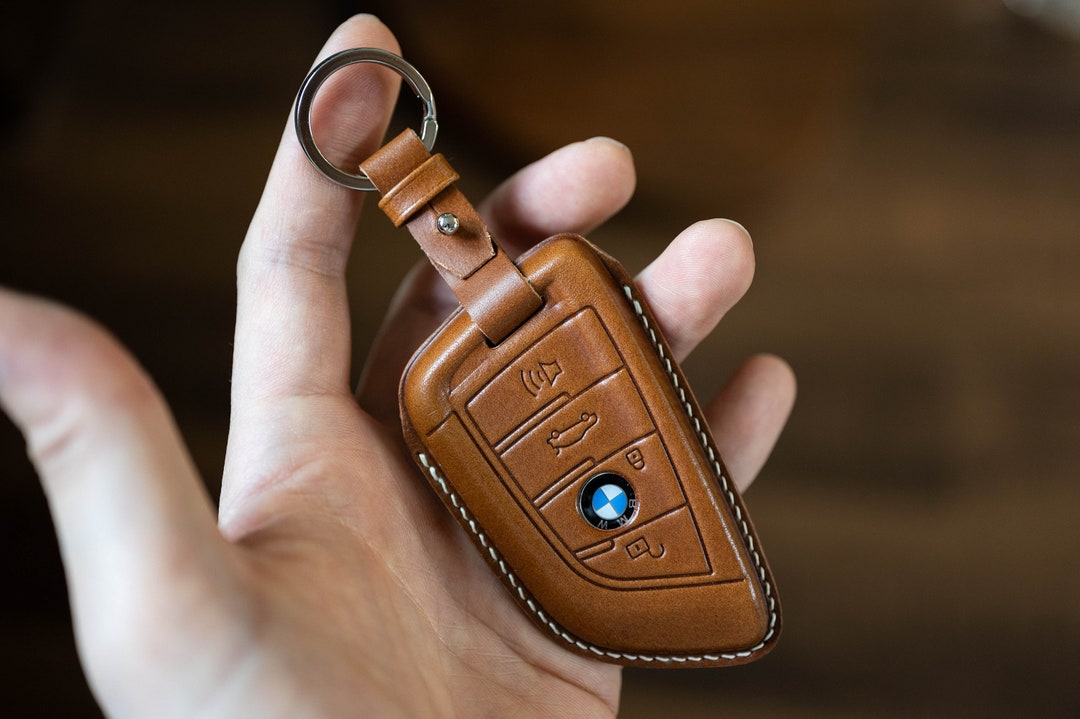 BMW Leather Key Case X5 X6 X7 Smart Key - Etsy