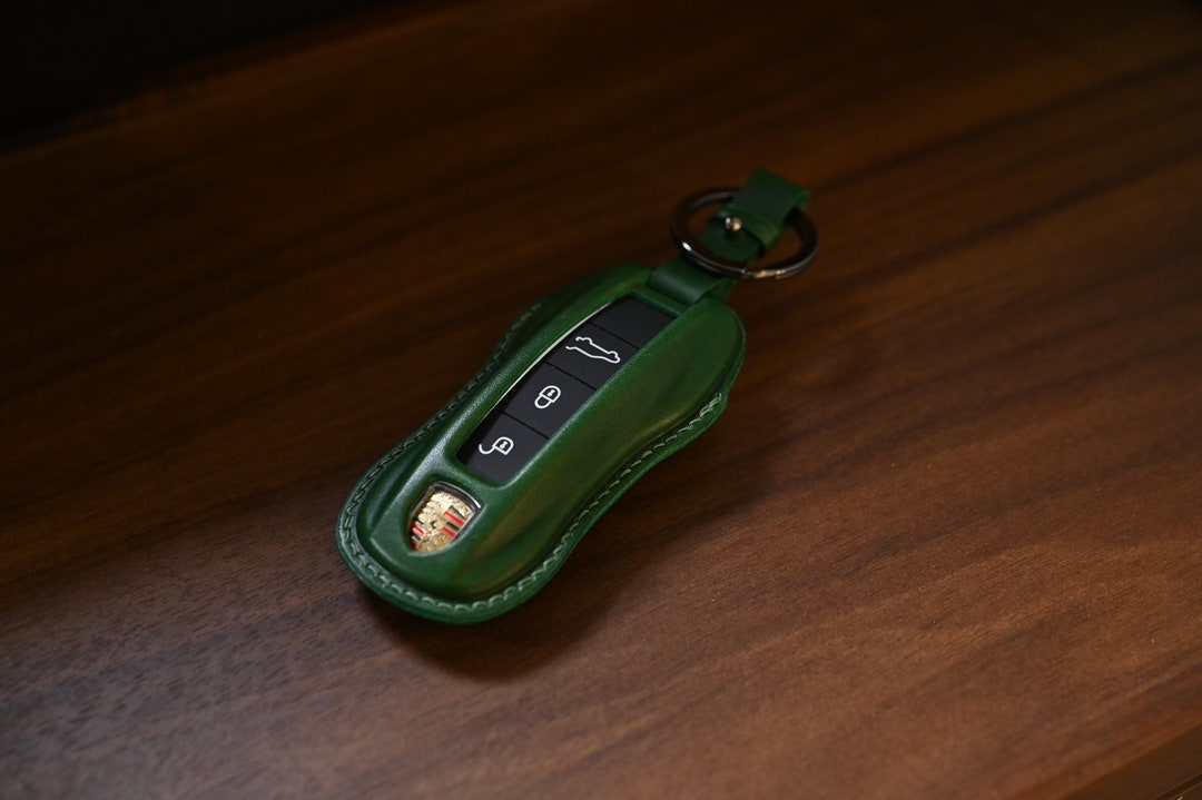 Porsche Leather Key Case Cayenne 911 Panamera Taycan Smart Key Green - Etsy