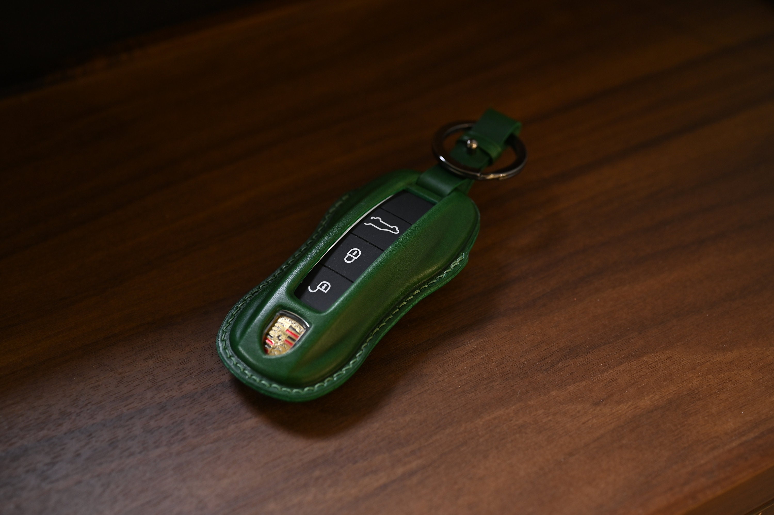 Porsche Leather Key Case Cayenne 911 Macan Panamera Taycan Smart Key ...