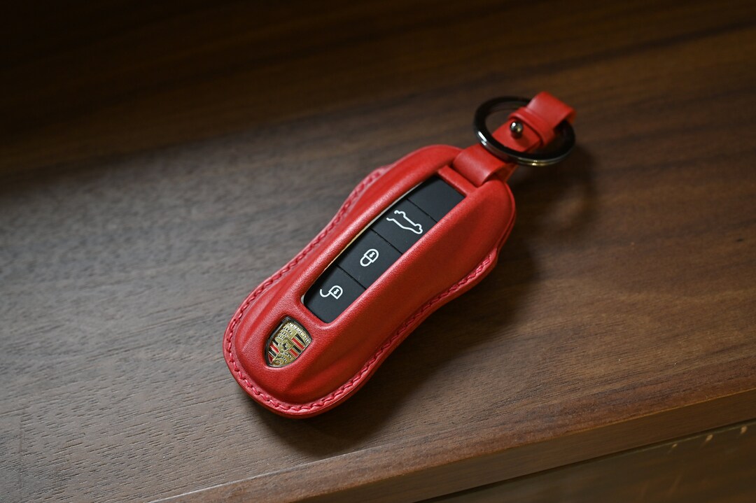 Porsche Leather Key Case Cayenne 911 Macan Panamera Taycan Smart Key - Etsy