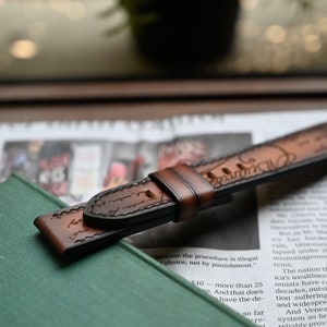 Buttero Patina Watch Strap, 20mm , 22mm. 24mm 26mm Watch Band / Brown ...