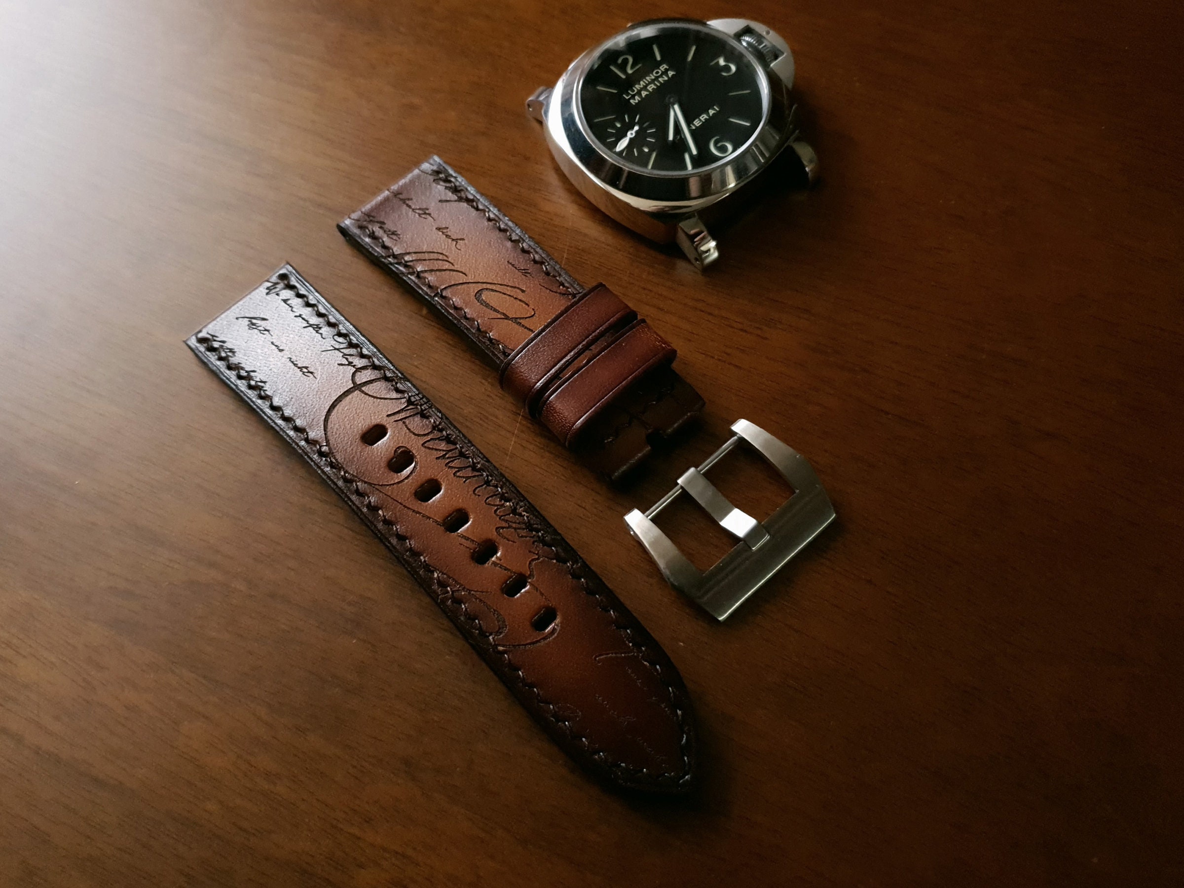 Buttero Patina Watch Strap, 20mm , 22mm. 24mm 26mm Watch Band / Brown ...