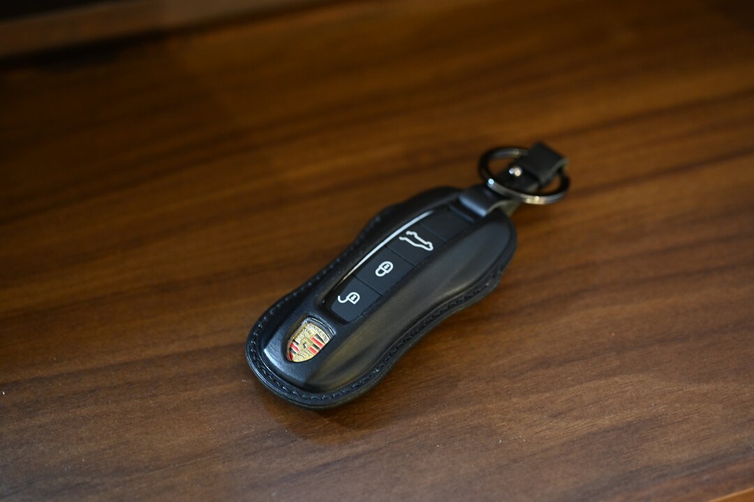 Porsche Leather Key Case Cayenne 911 Panamera Taycan Smart Key Black - Etsy