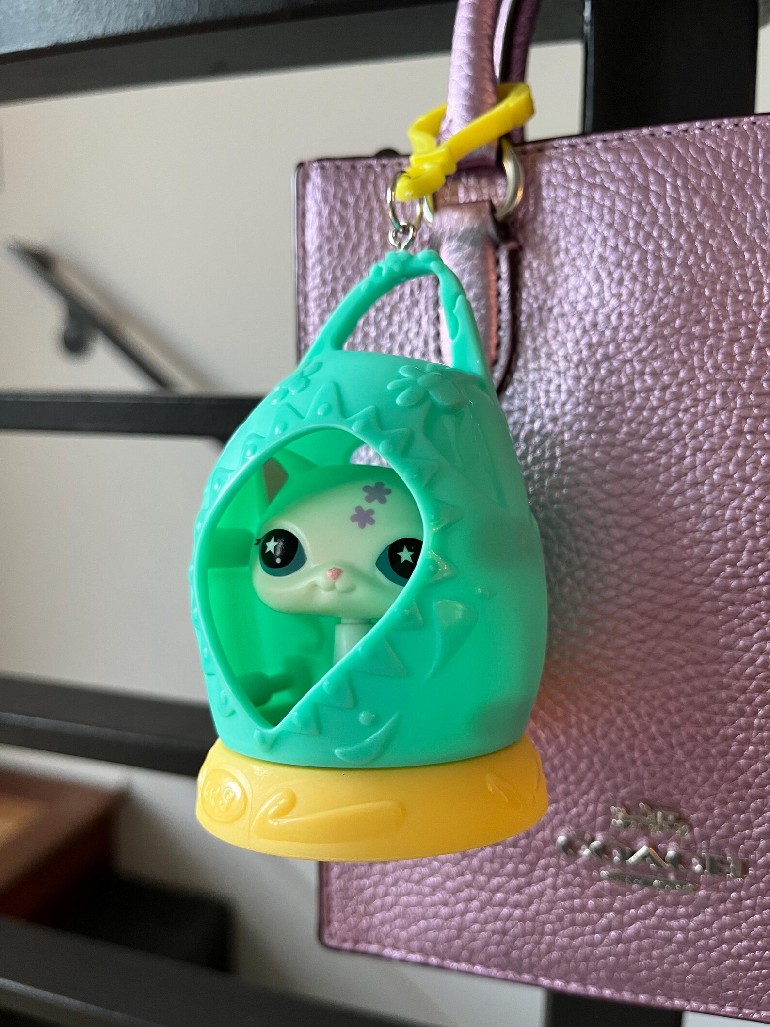 Upcycled Littlest Pet Shop Purse Charm: 2008 Happy Meal Cat Toy - Etsy