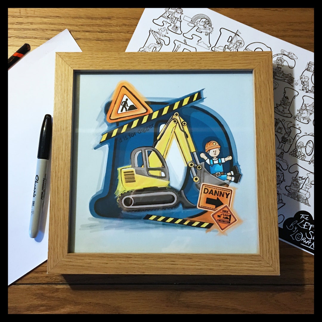 Alphabet Single Letter Print 'D for Digger" - Etsy UK
