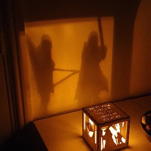 Lord of the Rings Wooden Light Box - LOTR Character Shadow Display ...