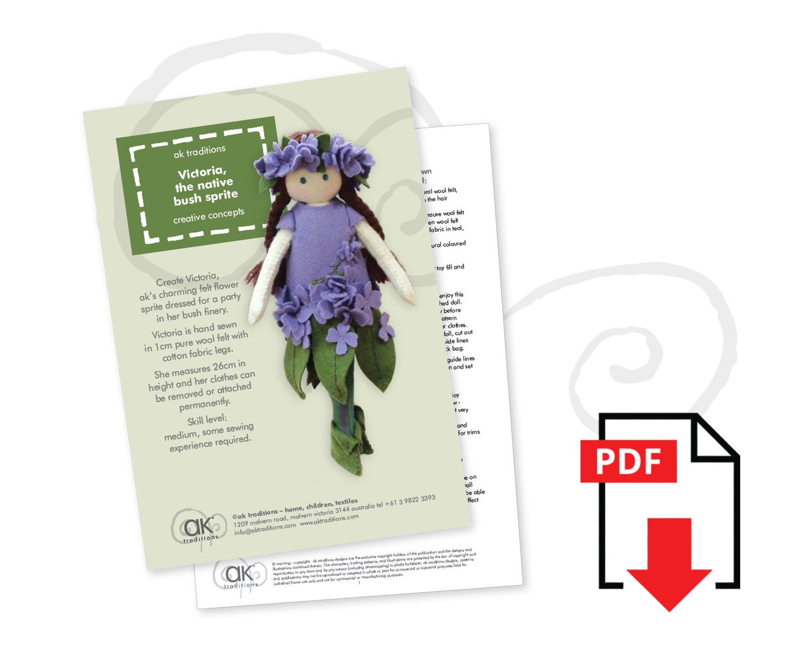 Victoria, the Native Bush Sprite E-pattern - Etsy