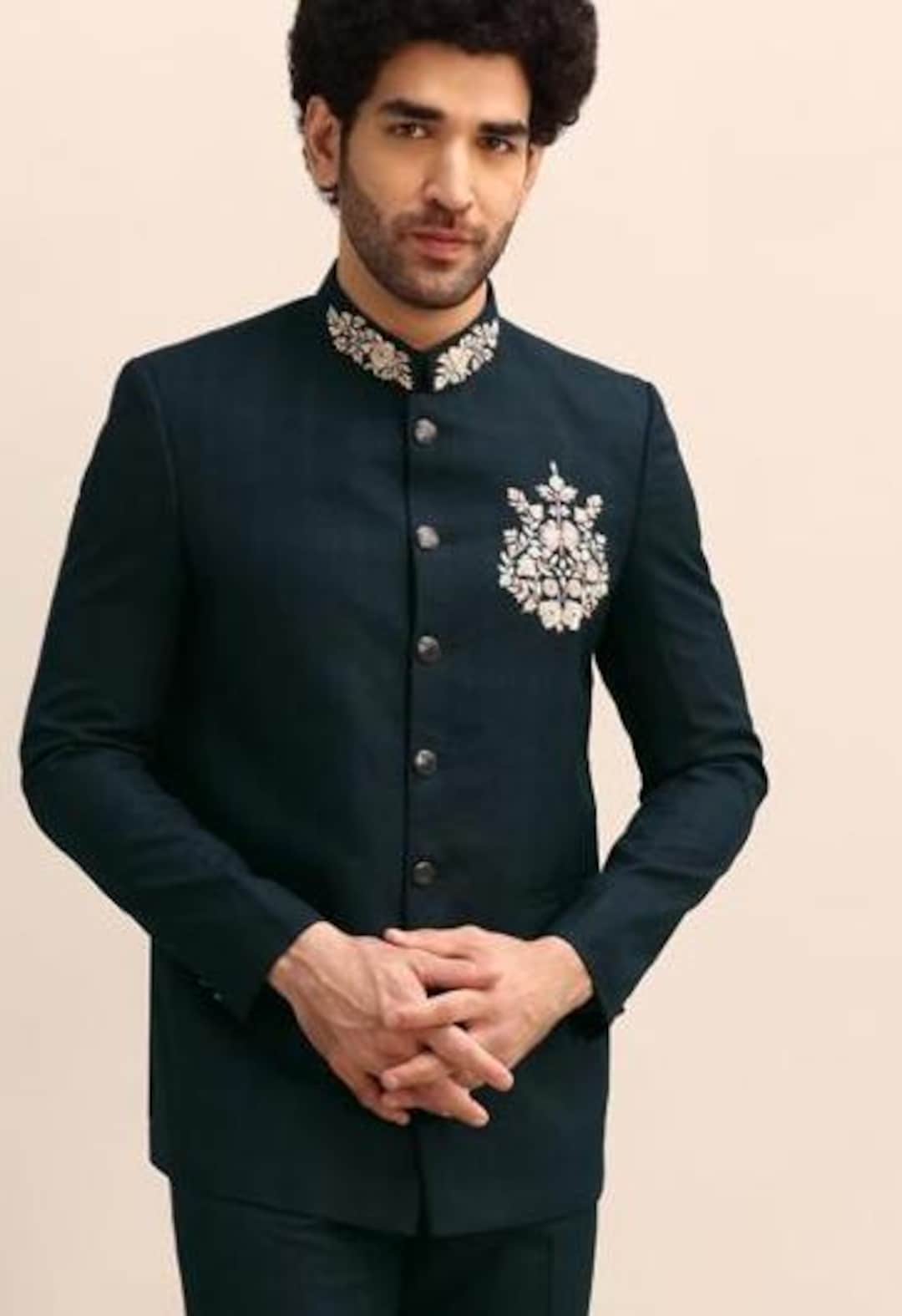 Jodhpuri Bandgala Suits for Men | Wedding Suit | Indowestern Coat for ...