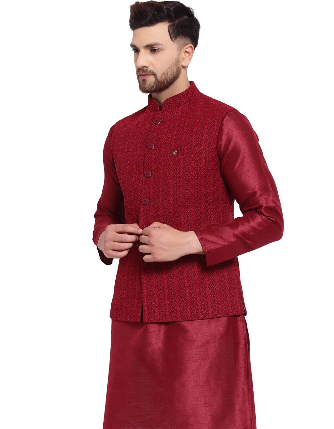 Nehru Jacket With Kurta Pajama for Men Wedding Jacket nehrujacket ...
