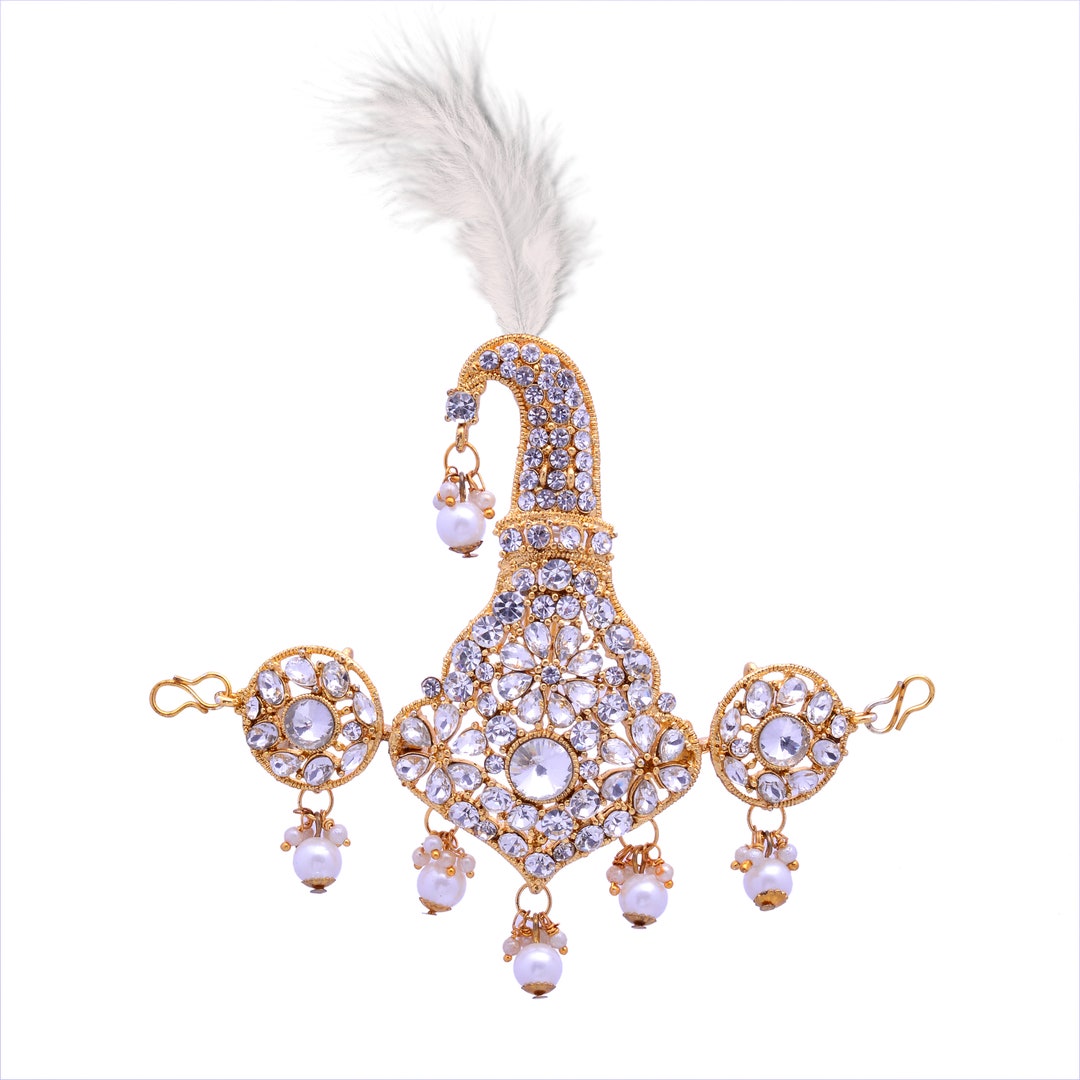Broach for Turban | Kalangi Kilagi With Feather (without Feather ...