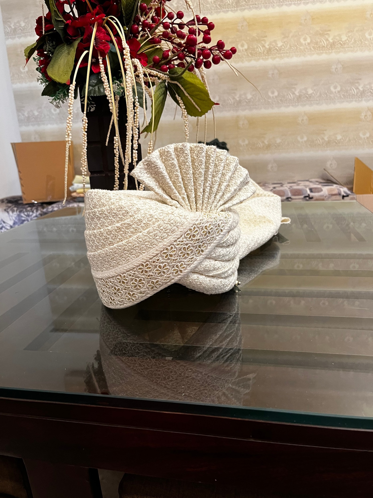 White Wedding Turban Safa for Indian Wedding Royal Wedding - Etsy