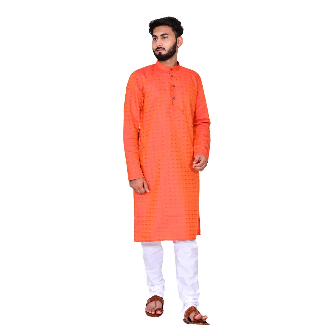 Men Kurta Pajama in Rich Brocade Jaquard Fabric With Detailed - Etsy