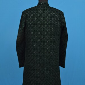 Green Velvet Sherwani for Men | Indian Wedding Sherwani | Pakisthani ...