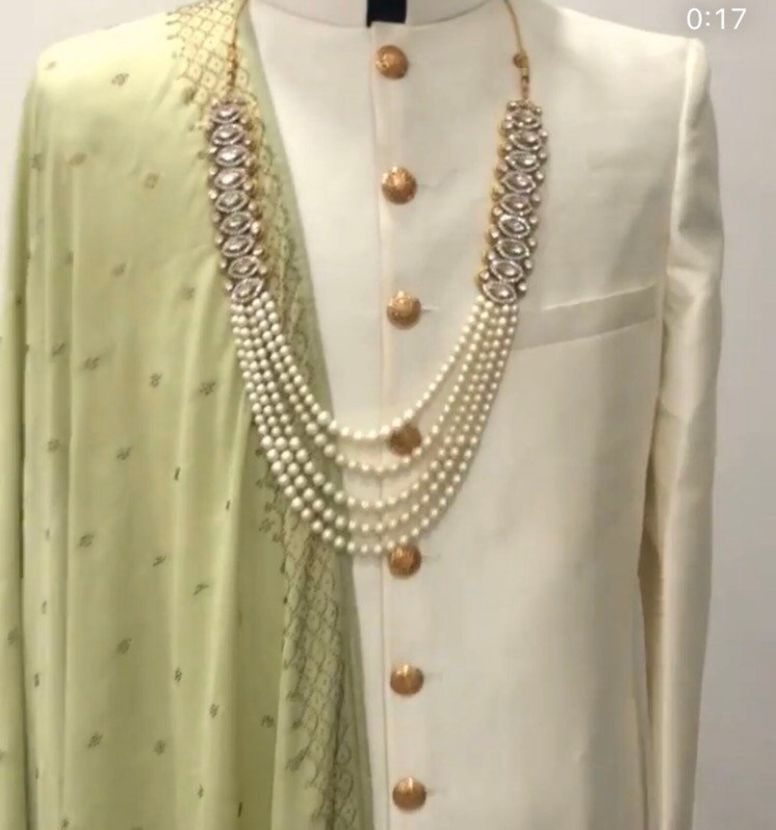 Groom Necklace for Sherwani Indian Men Accessories Emerald - Etsy