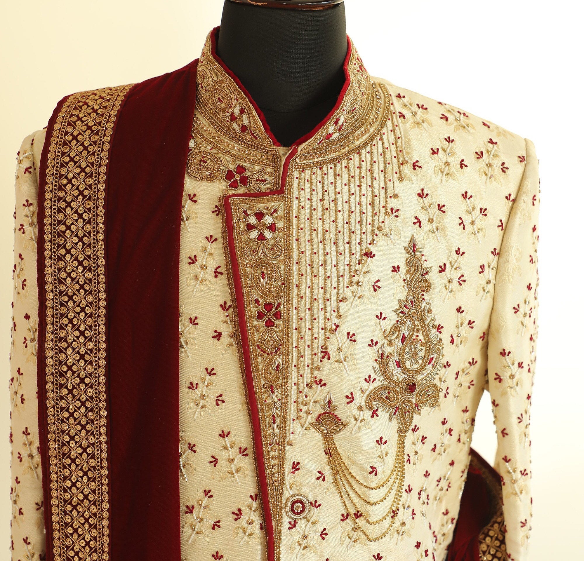 Wedding luxury and royal sherwani for groom designer royal | Etsy