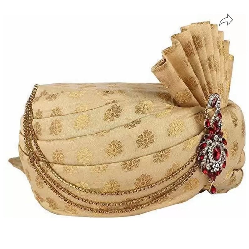 Men Beige Safa/turban/pagdi for Men Dulha Marriage Pagdi for - Etsy