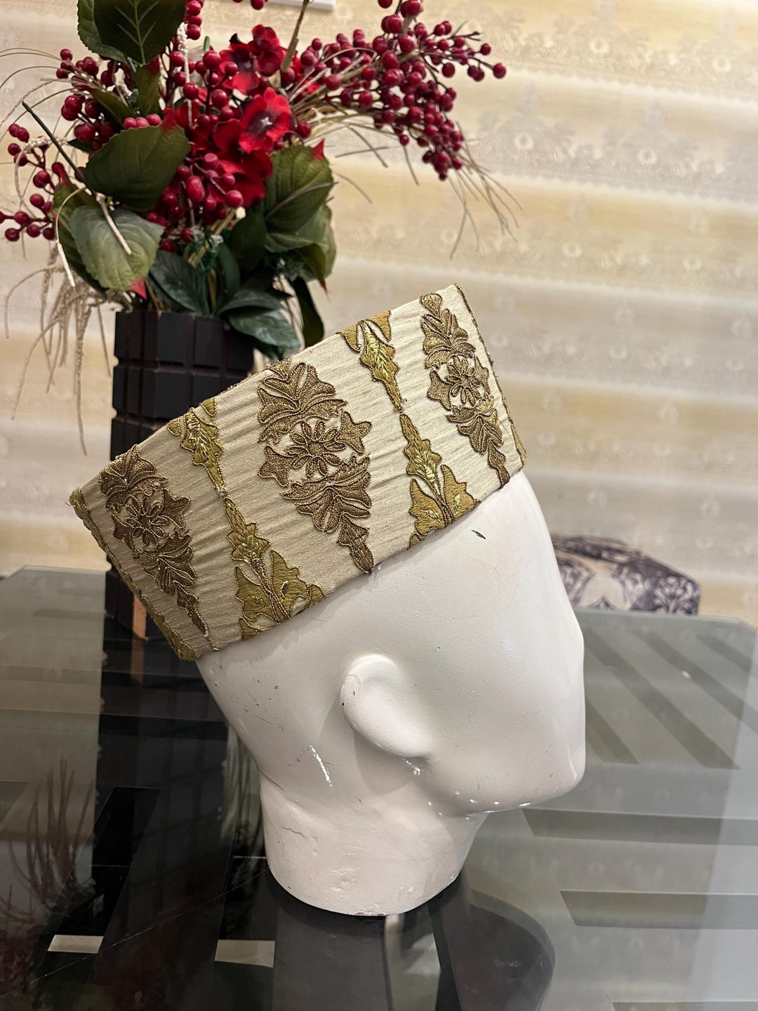 Velvet African Hat | African Native Hat Kente Hat African Print Hat ...