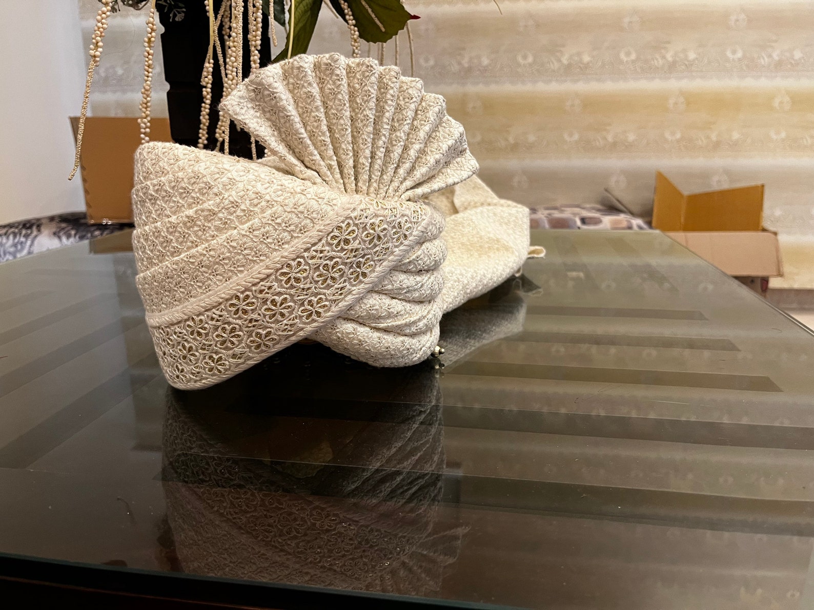 White Wedding Turban Safa for Indian Wedding Royal Wedding Safa Turban ...