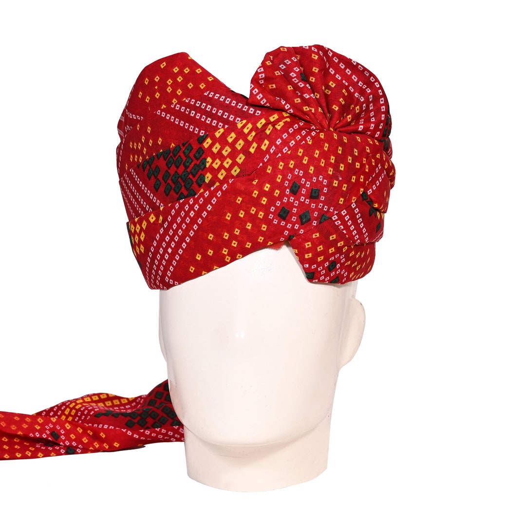 Bandhej Traditional Turban Safa Bharati Ethnic Cap | Traditional Cap ...