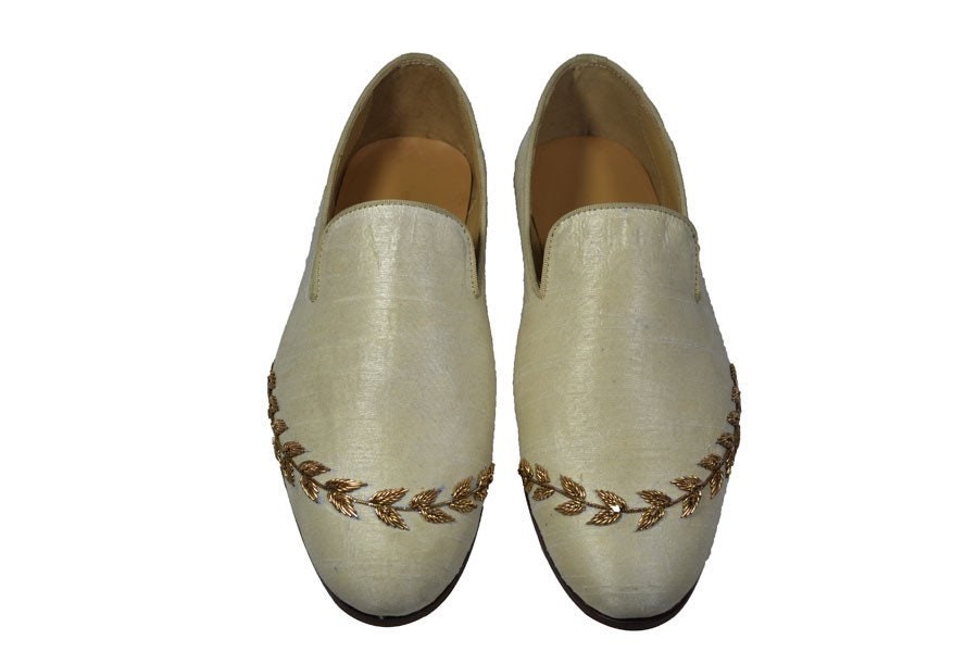 Mens Handmade Juties Beige Colour Handmade Ethnic Mens - Etsy