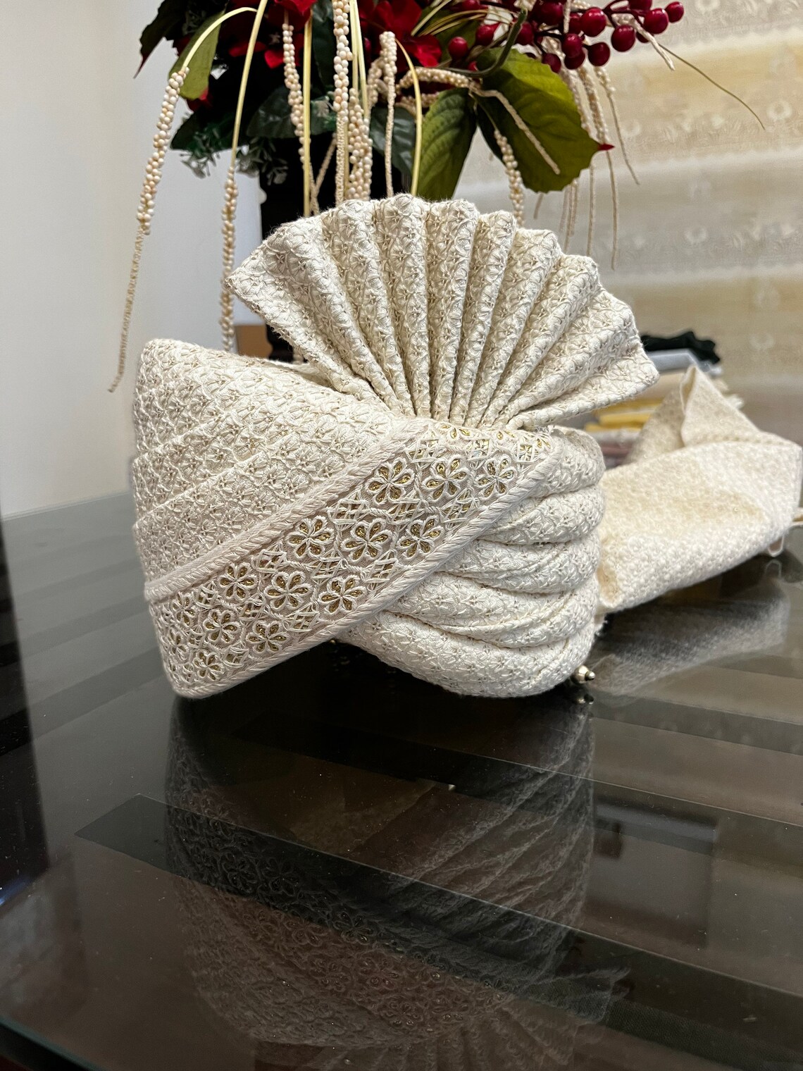 White Wedding Turban Safa for Indian Wedding Royal Wedding Safa Turban ...