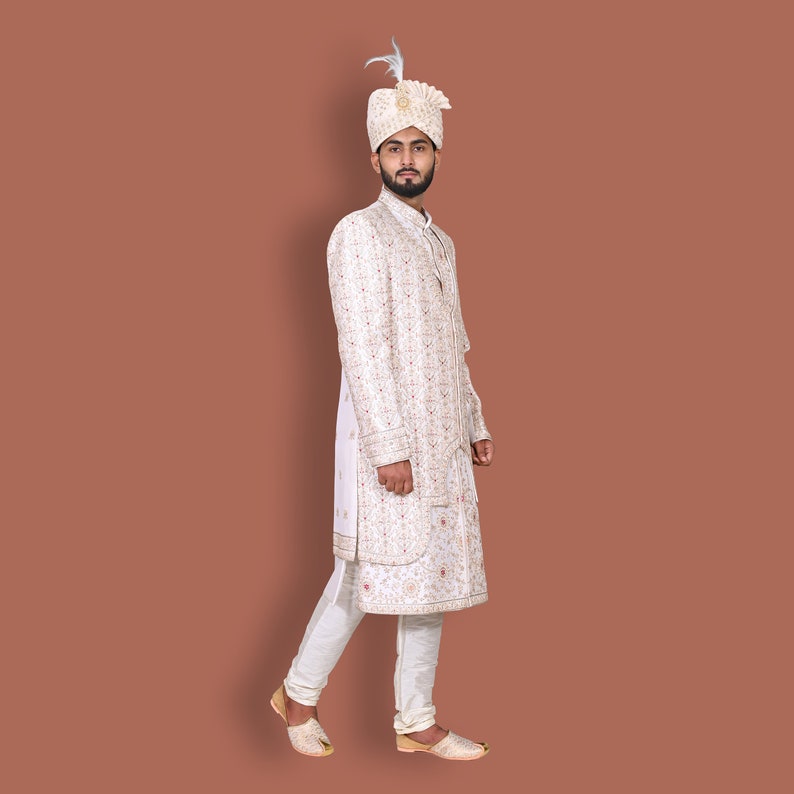 Sherwani Wedding Ethnic Mens Wear Latest Elegant Sherwani of Work With ...