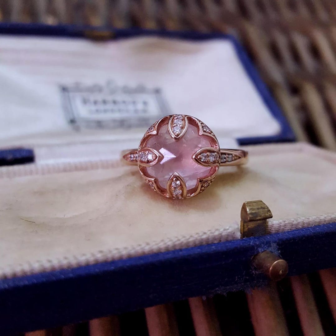 Thomas Sabo 925 Sterling Silver Ring, Rose Quartz Ring, Size N US 6.75 ...