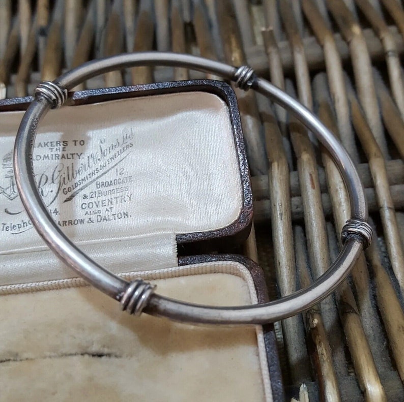 925 Sterling Silver Bracelet, Pull on Bangle, Mexico, 8.2, Large Wrist - Etsy