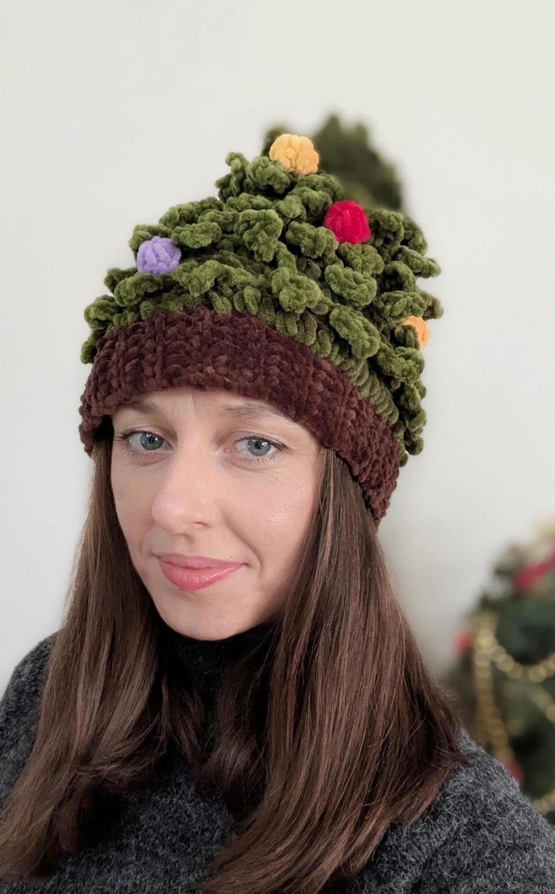 Crochet Christmas Tree Hat Pattern: Holiday Crochet Hat - Etsy