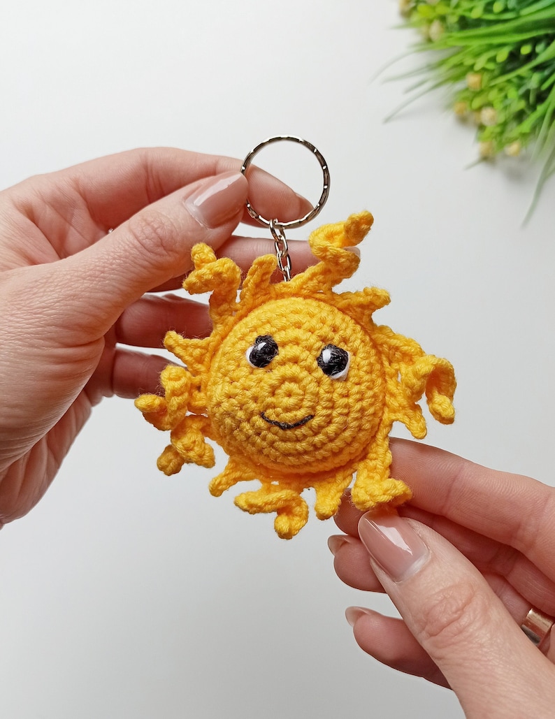 Crochet Sun Amigurumi Pattern Amigurumi Keychain Easy Crochet - Etsy