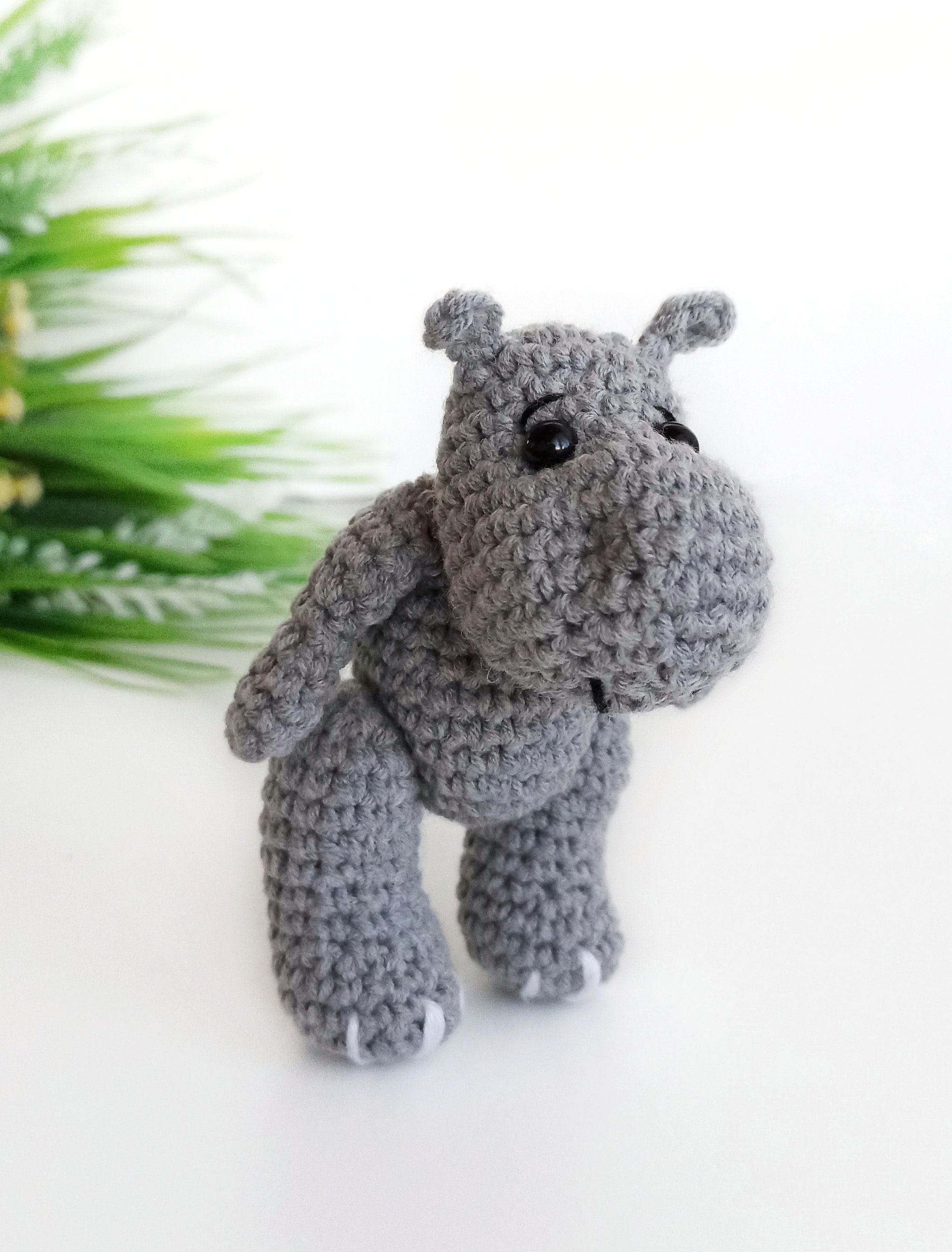 Crochet Hippo Pattern, Mini Crochet Animals Pattern - Etsy