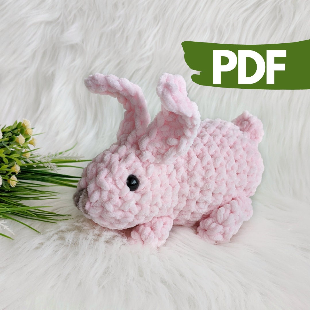 Crochet Plush Bunny Pattern, Amigurumi Stuffed Rabbit Pattern - Etsy