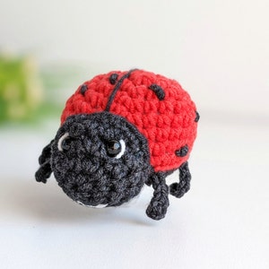 Crochet Ladybug Amigurumi Pattern, Ladybug Keychain Easy Crochet ...
