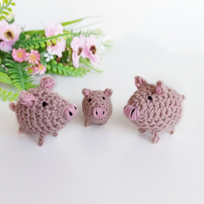 Pig Crochet Pattern, Easy NO SEW Beginner Crochet Amigurumi Pattern ...