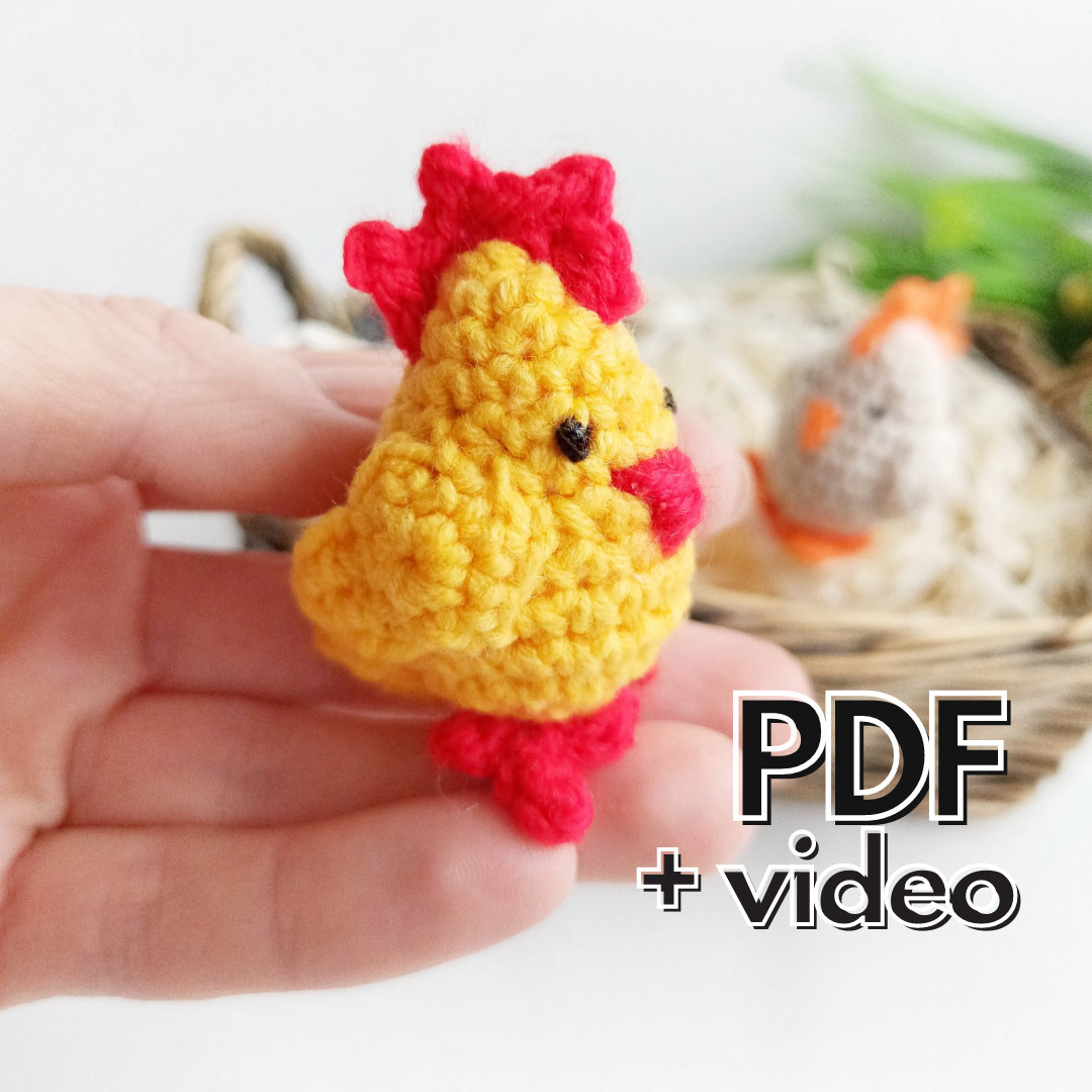 Crochet Chicken Pattern Mini Crochet Animals Amigurumi - Etsy