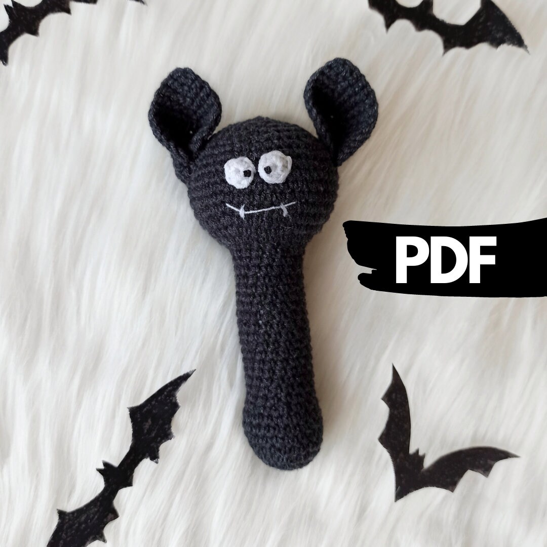 Crochet Bat Baby Rattle Pattern, Halloween Crochet Baby Gift - Etsy