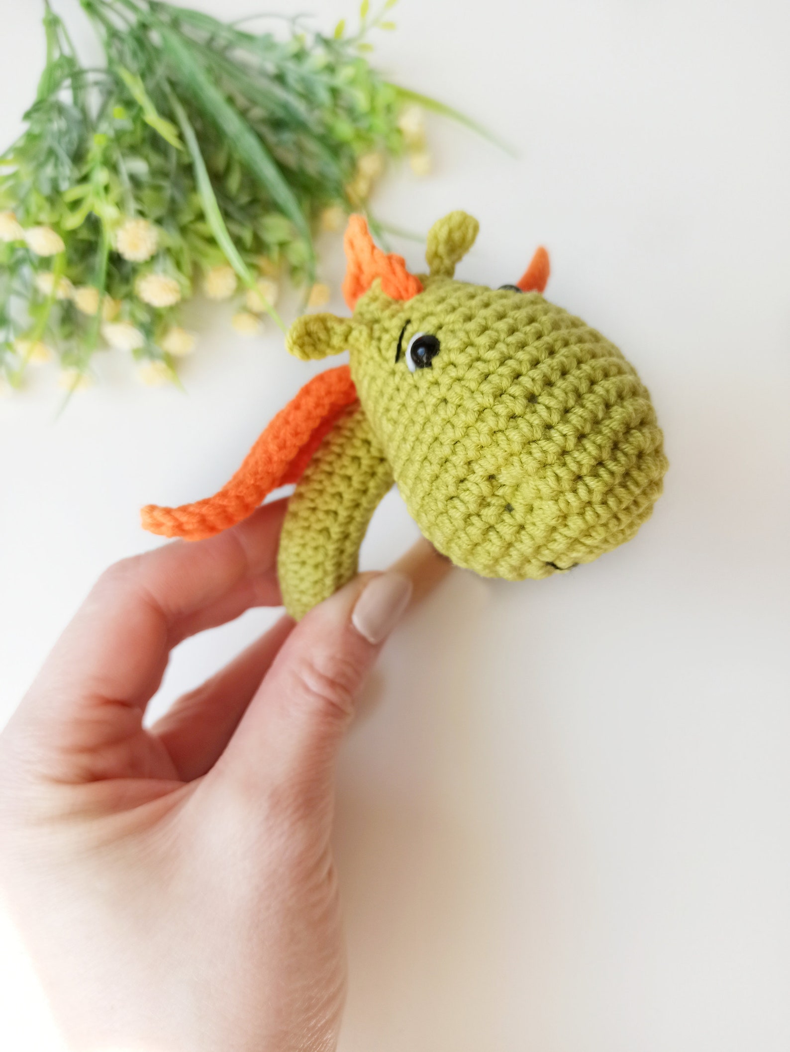 Crochet Rattle Dragon Amigurumi Pattern - Etsy