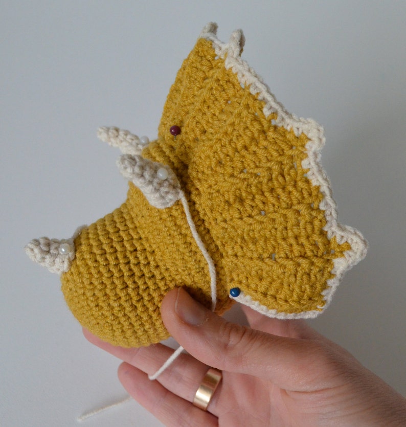 Dinosaur triceratops crochet pattern amigurumi dinosaur toy | Etsy