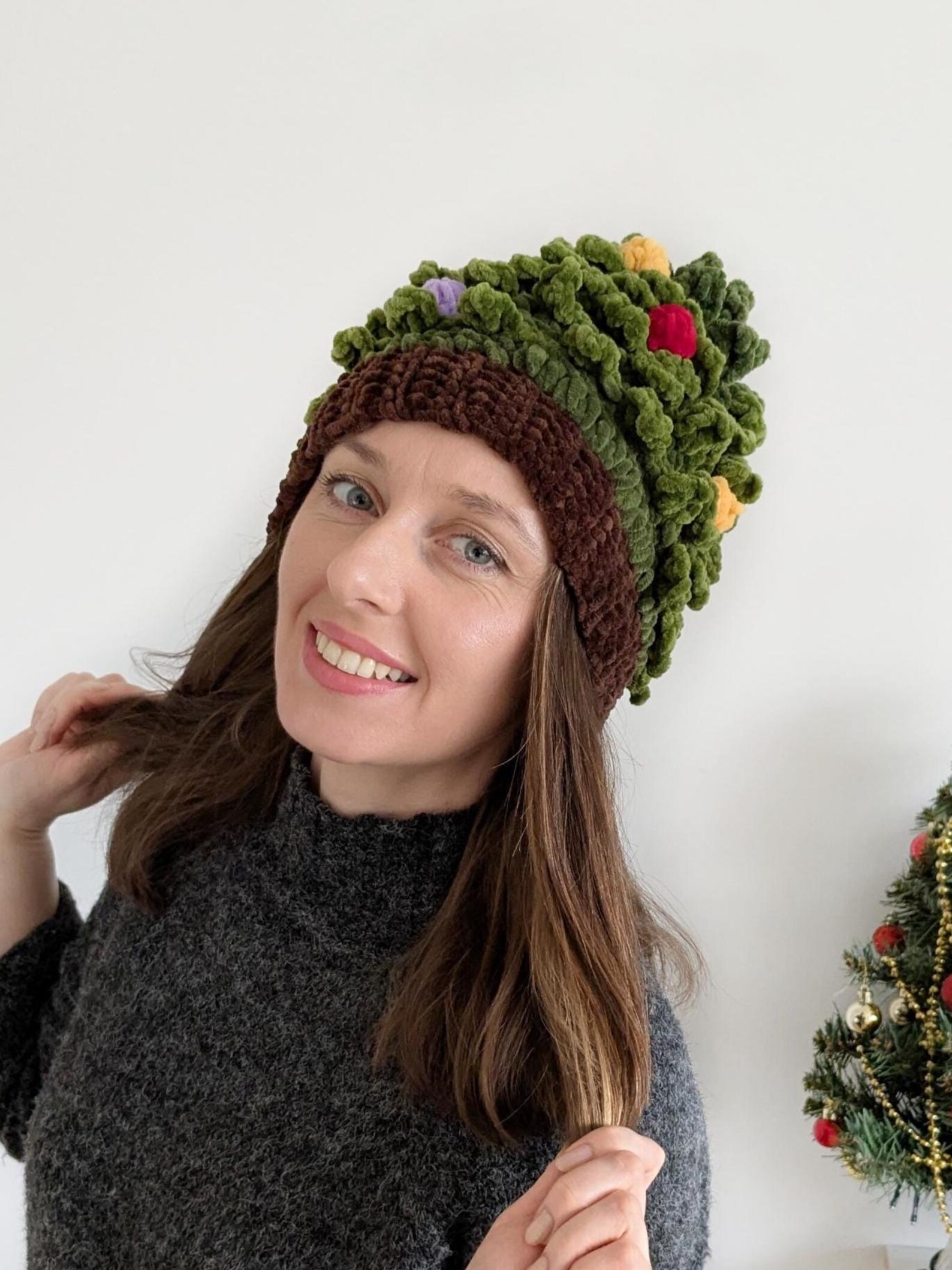 Crochet Christmas Tree Hat Pattern: Holiday Crochet Hat - Etsy