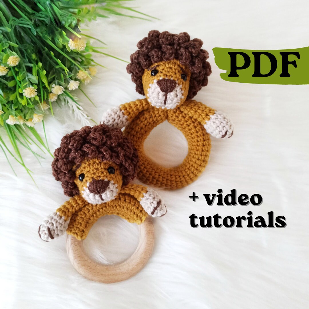 Lion Baby Rattle Crochet Pattern, Amigurumi Lion Pattern, Crochet ...