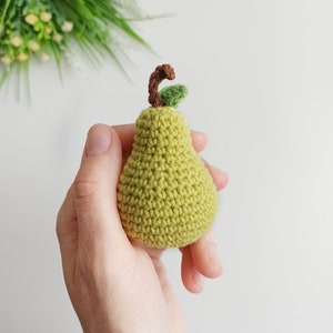 Crochet Pear Pattern, Crochet Fruit Nursery Decor Easy Crochet Pattern ...