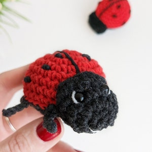 Crochet Ladybug Amigurumi Pattern, Ladybug Keychain Easy Crochet ...
