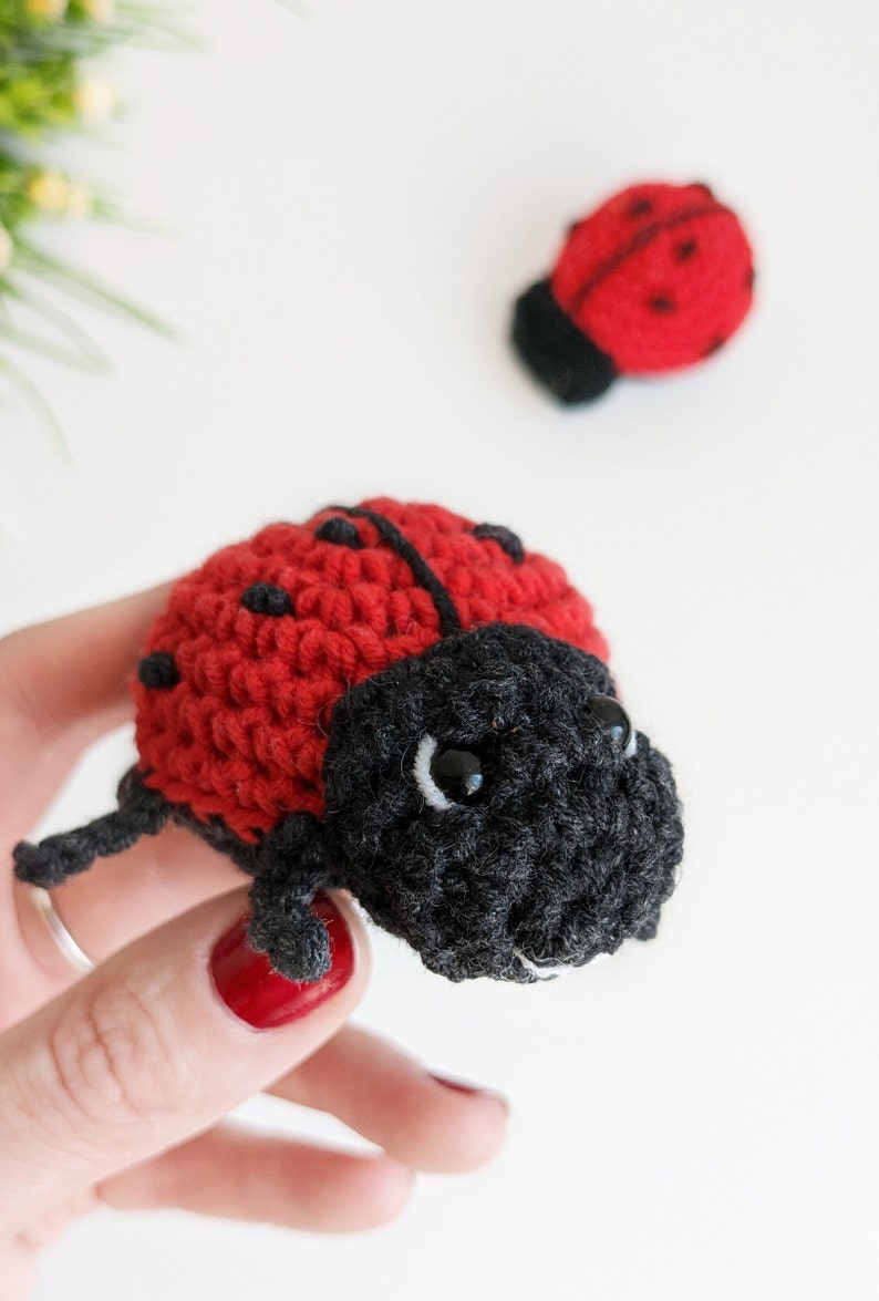 Crochet Ladybug Amigurumi Pattern Ladybug Keychain Easy - Etsy