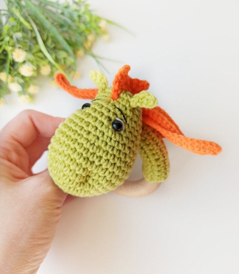 Crochet Rattle Dragon Amigurumi Pattern - Etsy
