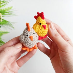 Crochet Chicken Pattern Mini Crochet Animals Amigurumi - Etsy