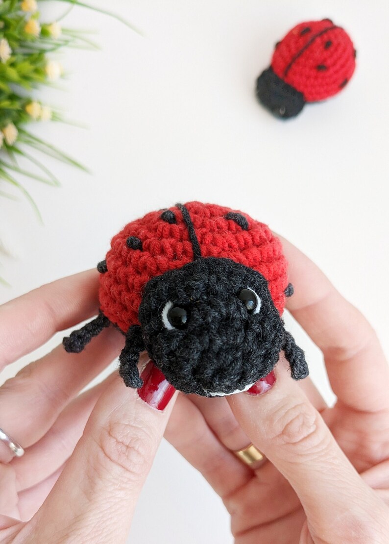 Crochet Ladybug Amigurumi Pattern Ladybug Keychain Easy - Etsy