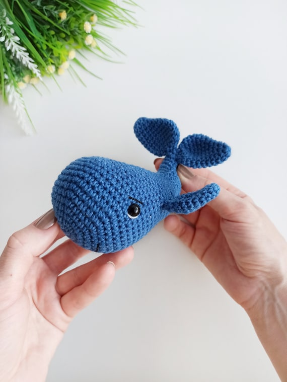 Ballena Azul Amigurumi De Crochet