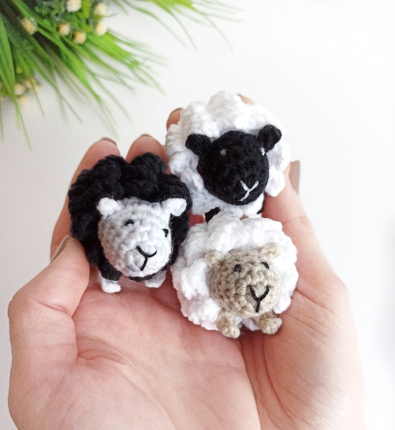 Crochet Sheep Pattern, Mini Crochet Farm Animals, Lamb Stuffed Animal ...