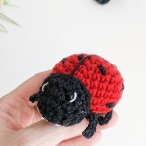 Crochet Ladybug Amigurumi Pattern, Ladybug Keychain Easy Crochet ...
