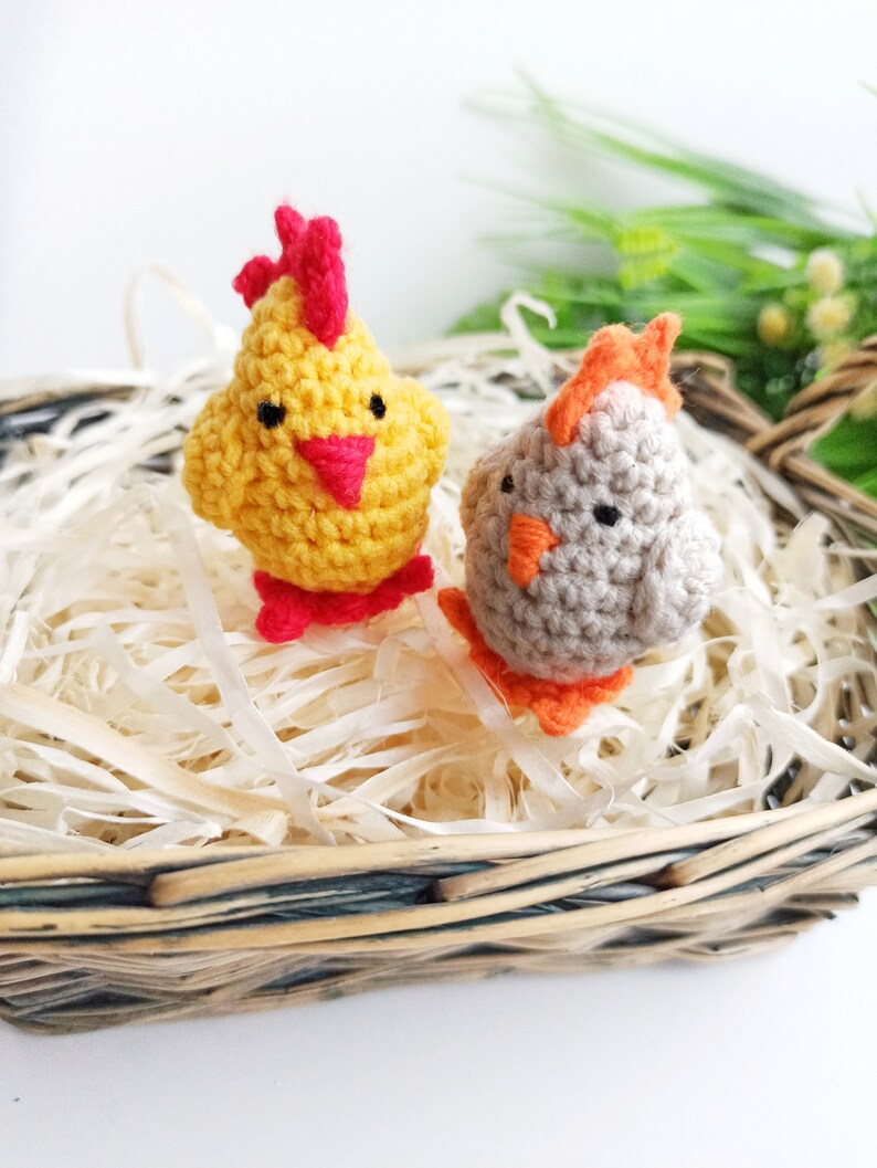 Crochet Chicken Pattern Mini Crochet Animals Amigurumi | Etsy